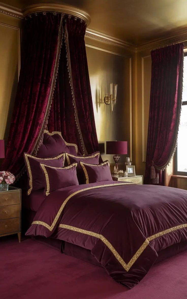 20 Inspiring Burgundy Bedroom Ideas
