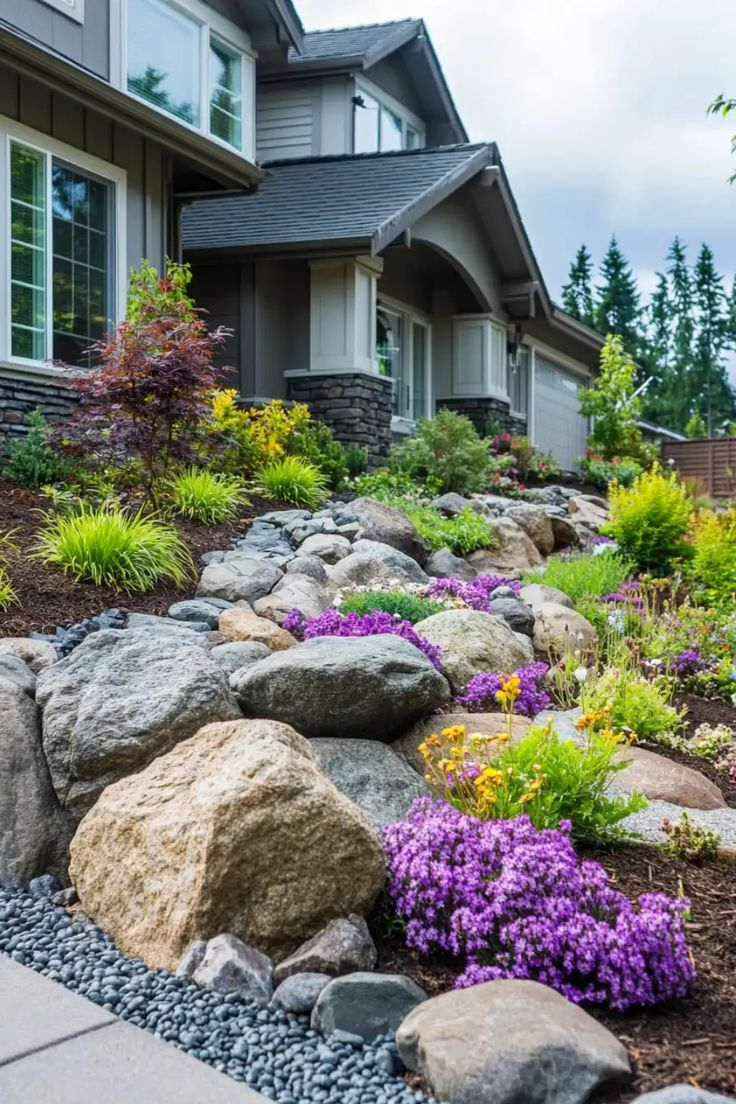 Top Best Front Yard Rock Landscaping Ideas