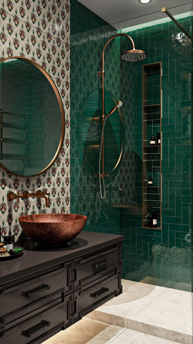 Top Green And Gold Bathroom Ideas