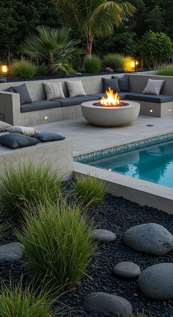 Best Poolside Fire Pit Ideas